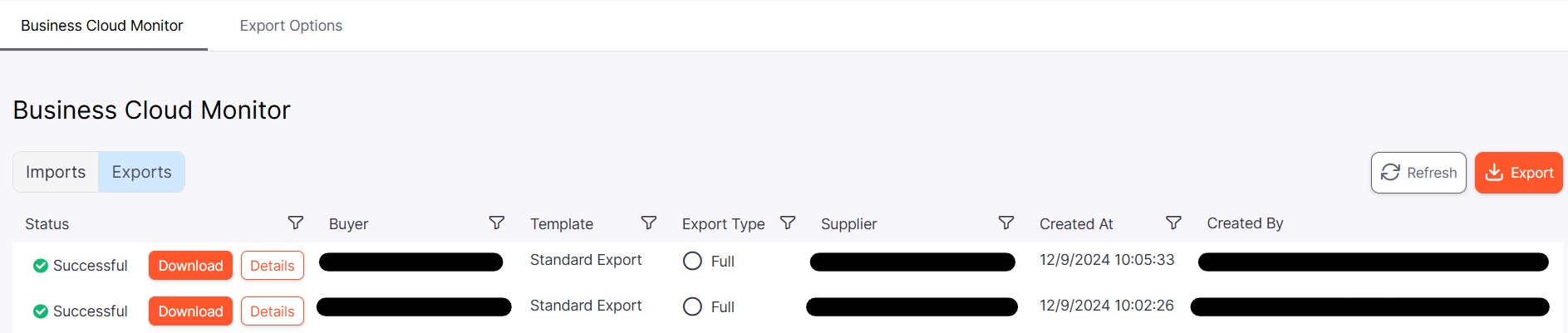 Cloud CMD - Export Monitoring | TecCom Wiki